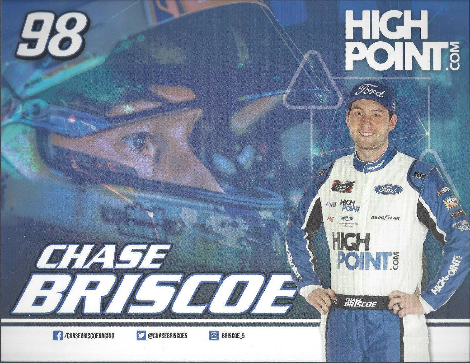 2020 CHASE BRISCOE "HIGH POINT STEWART HAAS FORD" #98 NASCAR XFINITY ...