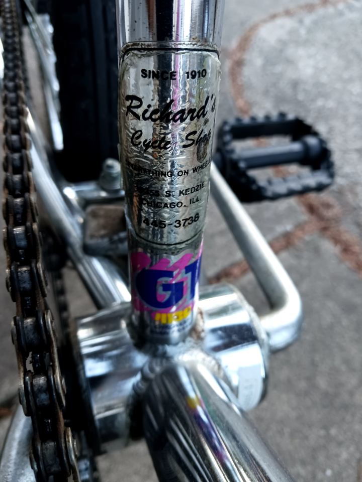 1989 80s 🔥 BMX GT Vertigo Chrome freestyle trick bike 20"no acs rx3 | eBay