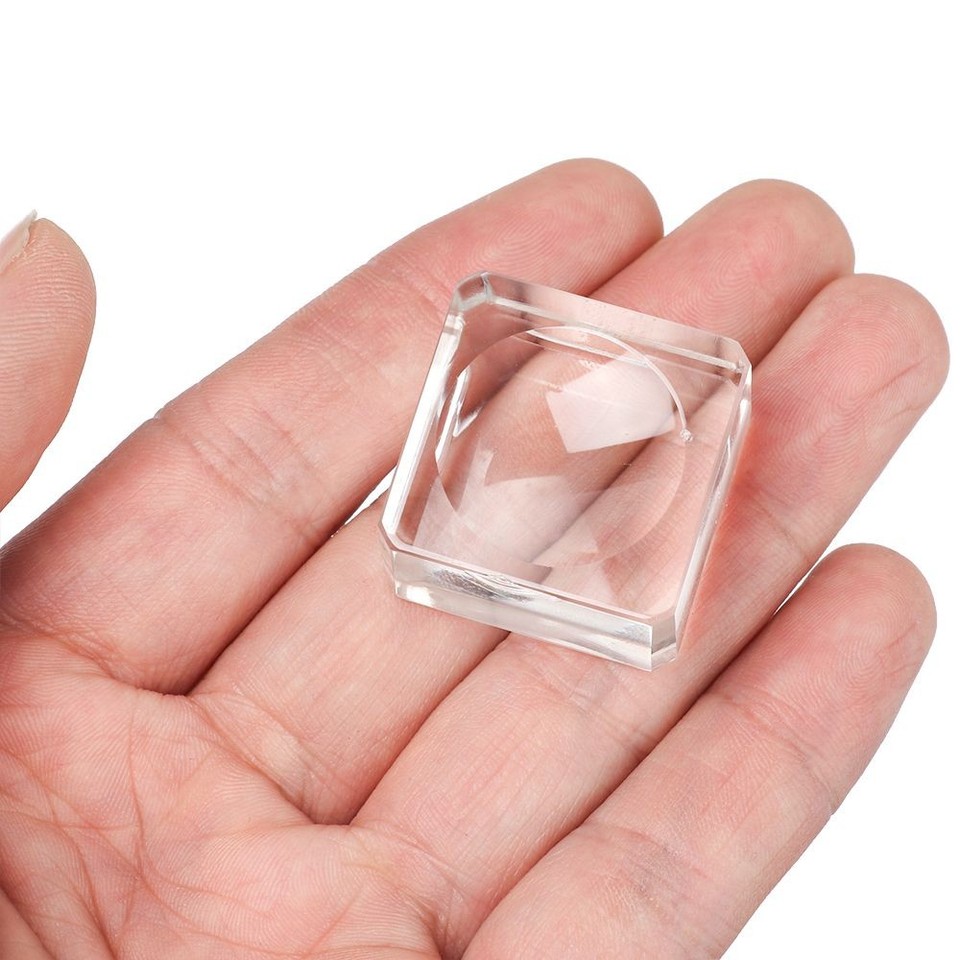 Wood Pedestal Transparent Support Crystal Sphere Base Square Glass ...