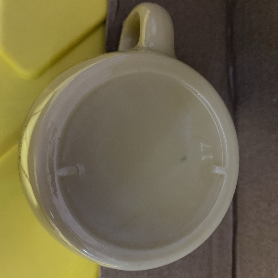 Vintage Custard Glass Seaforth Heather N Fern Shaving Mug Alfred D ...