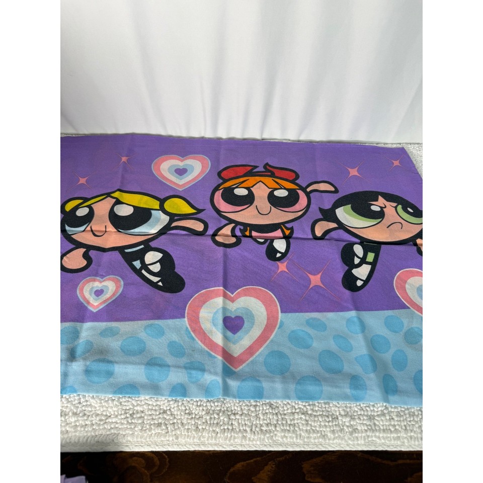Powerpuff Girls Twin Sheet Set Purple Cartoon Network 2000 Vintage | eBay