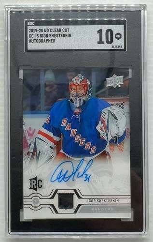 2019-20 Upper Deck Clear Cut Igor Shesterkin Rookie Autograph Auto #CC ...