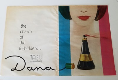 1962 DANA TABU spray cologne the charm of the forbidden perfume red ...