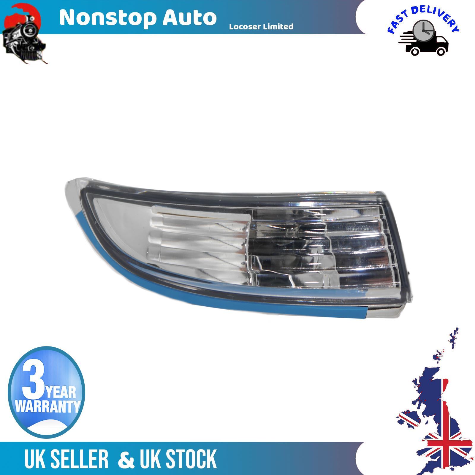 Wing Mirror Indicator Light Lens Right Side Fits FORD Fiesta Mk6 B-Max ...