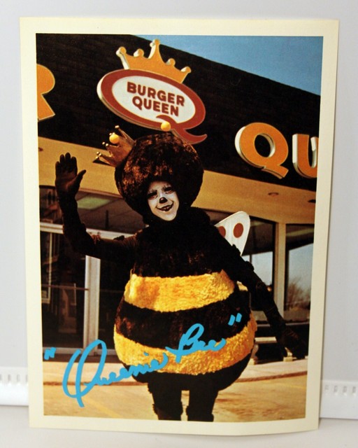 Burger Queen "Queenie Bee" photo card 5 x 7 inches, vintage | eBay