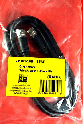 CAVO ANTENNA SATELLITARE PARABOLA SAT 1,0 METRO DECODER DIGITALE ...