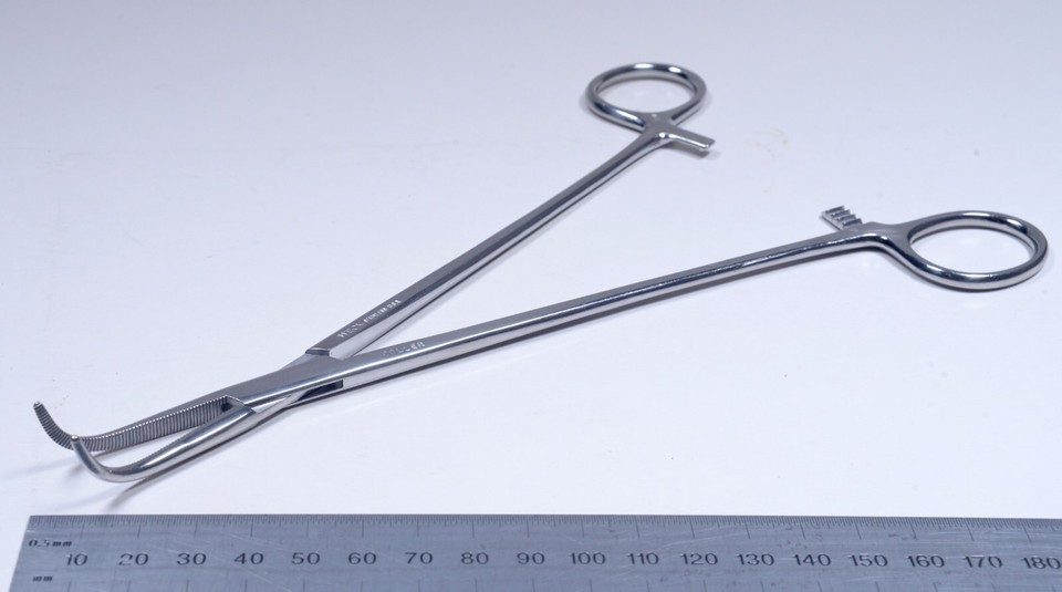 Weck #477117 Coller Forceps 9" Curved Stainless Steel Surgical | eBay