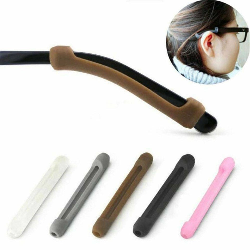 1-5Pair Anti-Slip Tip Ear Grip Silicone Temple Hook For Glasses ...