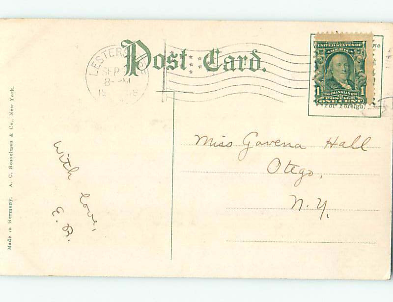 Divided Back POST OFFICE SCENE Binghamton New York NY : make an offer ...