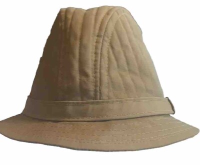 Vintage Totes Tan Fedora Rain Hat size Medium | eBay