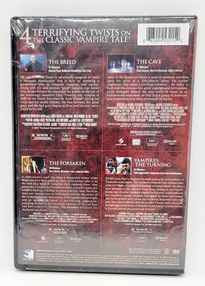 Blood Suckers Collection 4 Movie Set DVD 683904532152| eBay