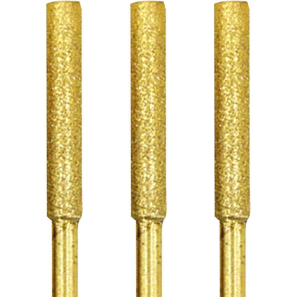 5pcs/Set Diamond Coated Grinding File Stone Heads Drill Bit (5.5mm Gold ...