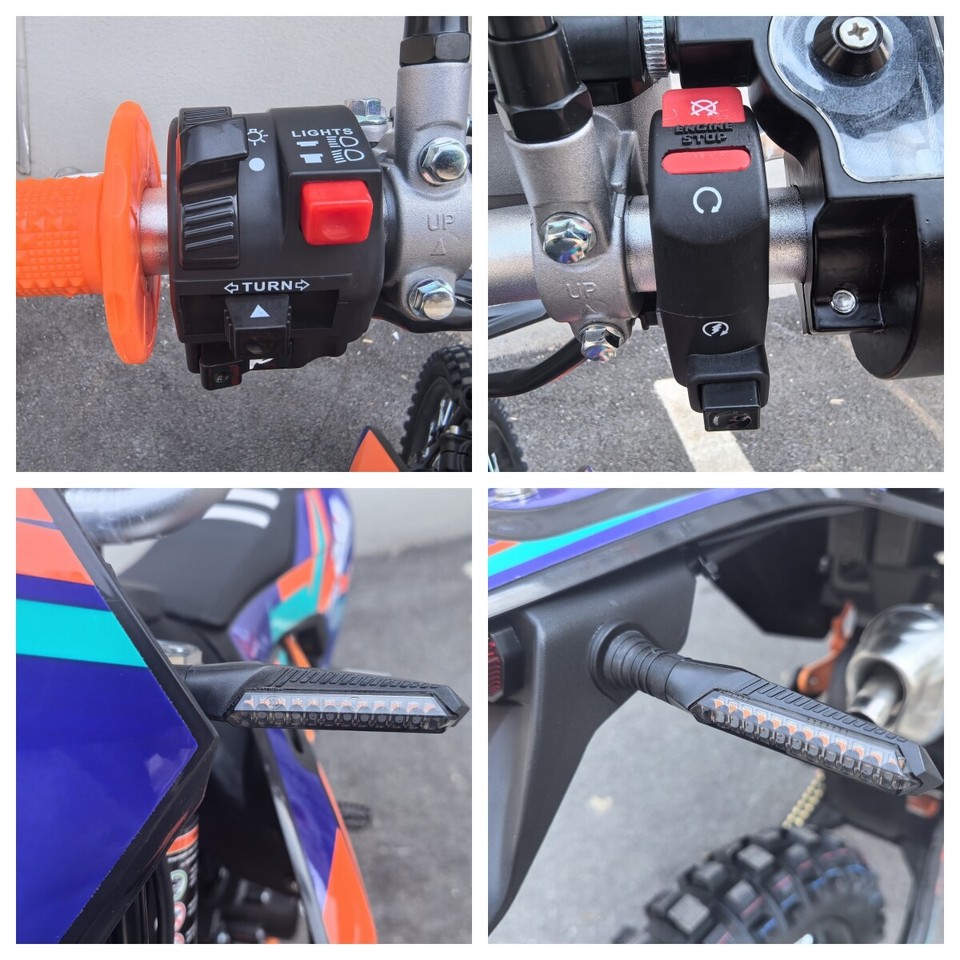 X-PRO Storm DLX 250 Dirt Bike with All LED Lights, 5-Speed Manual ...