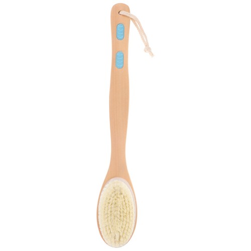 Solid Wood Body Exfoliating Brush Back Rub Bath Brush for Wet or Dry ...
