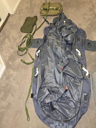 US Air Force LRU-16/P Pilots One Man Survival Life Raft Sea Anchor USAF ...