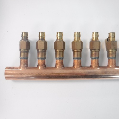 Uponor 1" Copper Type L ProPEX Ball Valve Manifold W/10 Outlets ...