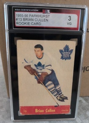 1955-56 Parkhurst #13 Brian Cullen Maple Leafs Rookie Nice KSA 3 | eBay