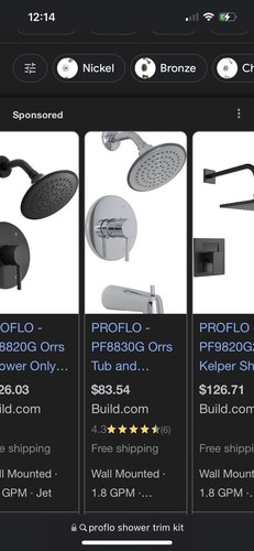 ProFlo Single-Handle Tub and Shower Trim Kit for sale online | eBay