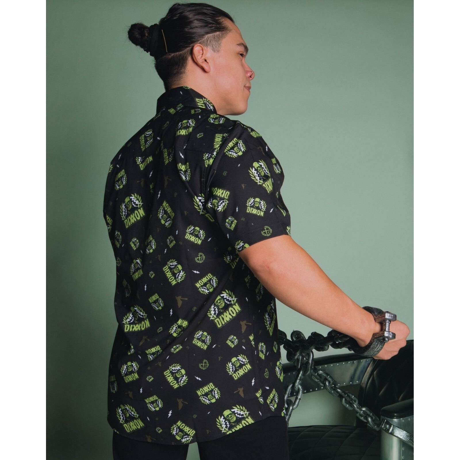 Dixxon Halloween Frankenstein Men Shirt Short Sleeve Button Up ...