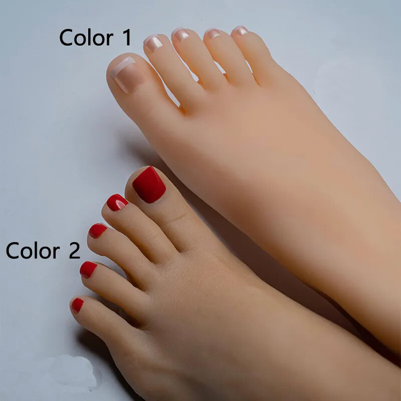 Female Mannequin Foot Simulation Silicone Feet Model Nail Art Practice ...
