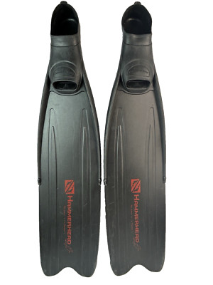 HammerHead Fiberglass Fins - Kaudal Black (Pair) - Size Medium 8-9 ...