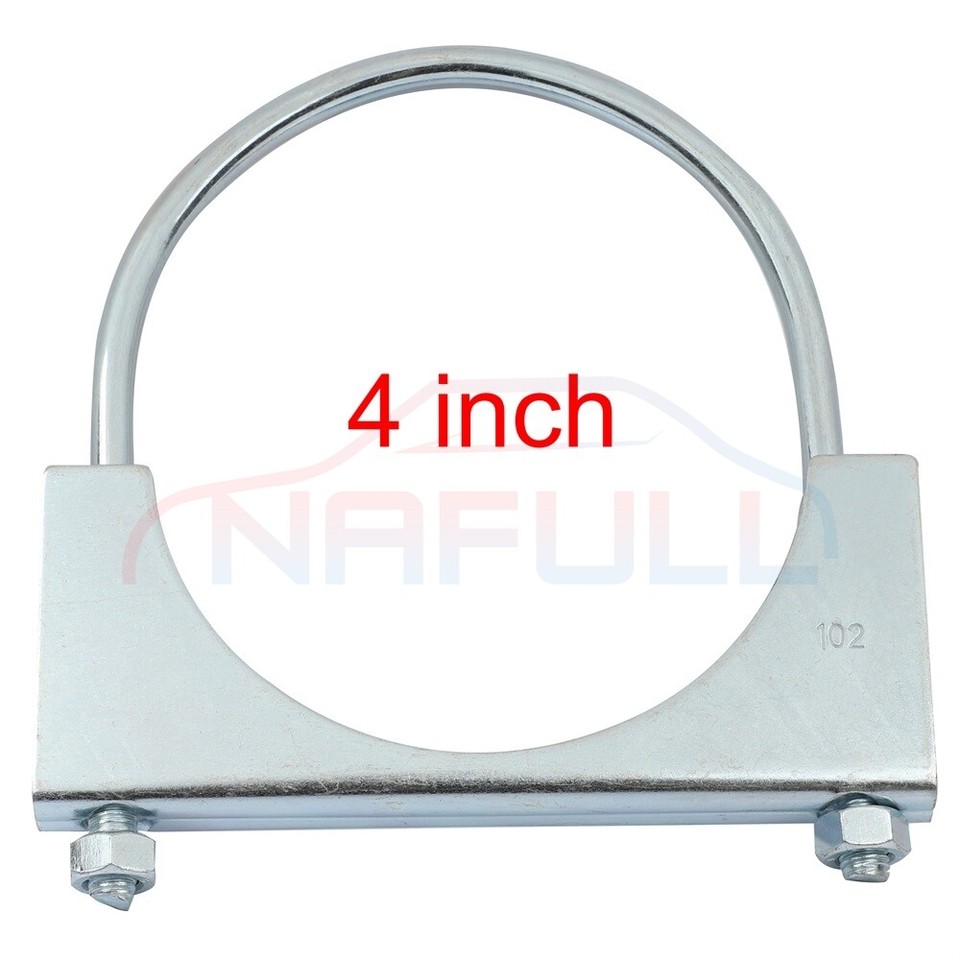 4" U-Bolt Uclamp Muffler Saddle Exhaust Pipe Rod Down Pipe Clamp | eBay
