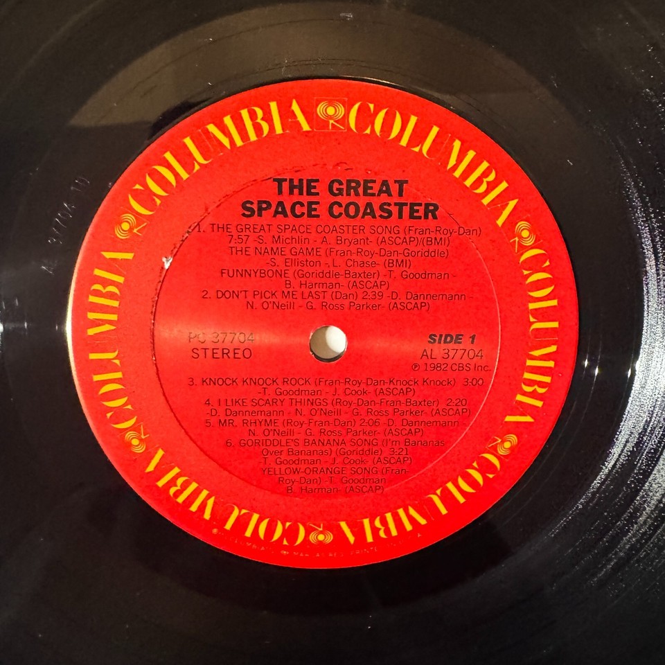 Great Space Coaster Original Cast Vinyl LP - 1982 - Columbia PC 37704 ...