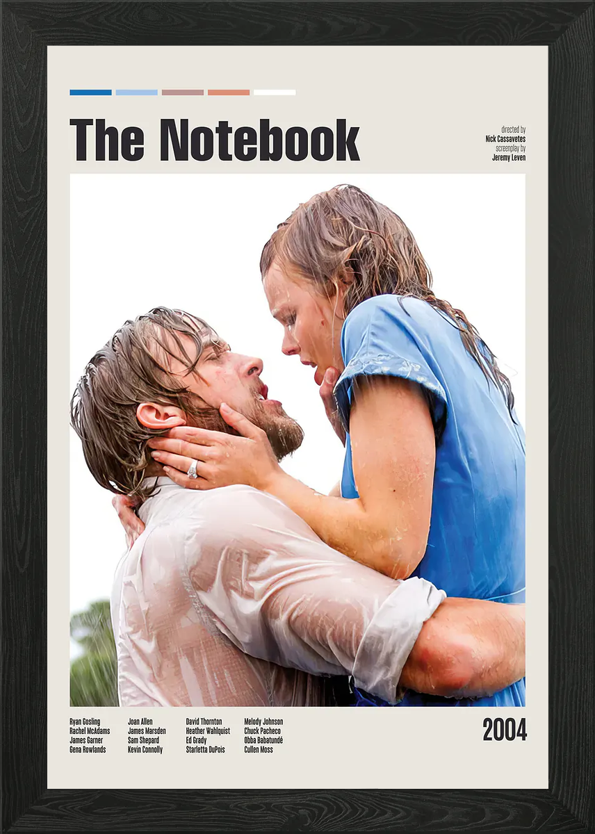 The Notebook Movie Poster Framed Wall Art Poster Canvas Print Picture ...