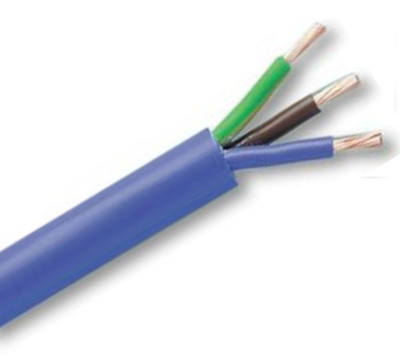 1 Metre Blue Mains Arctic Cable 3 Core 3 x 4mm 240v Outdoor 3183AG 1m ...