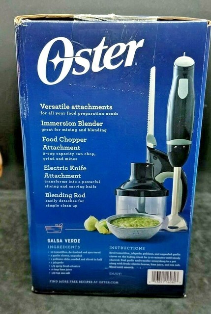 Oster Food Prep Kit Blend Mix Chop & Slice Immersion Blender Electric ...