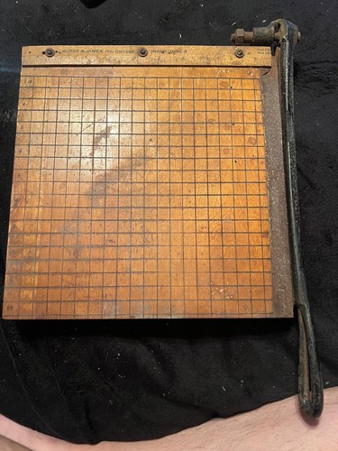 INGENTO No. 3 Vintage 10” Paper Cutter Trimmer Ideal School Guillotine ...