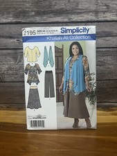 Simplicity Misses Tunic Top Pants Skirt Vest Pattern Size 10 18 S 2195 ...