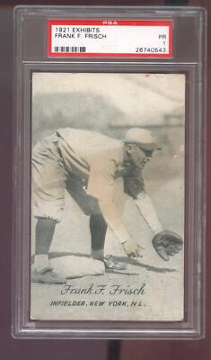 1921 Exhibits Frank F. Frisch Frankie Frisch PSA 1 Graded Baseball Card ...