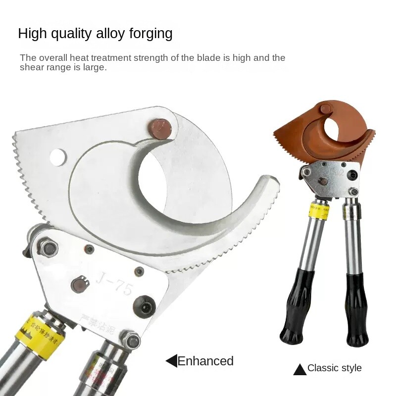 Hydraulic Manual Cable Cutter Multifunctional Gear Cutter Ratchet Cable ...