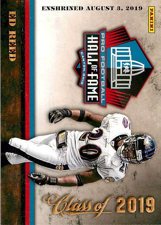 Ed Reed Card 6 2019 Panini Hall of Fame Class of 2019 | eBay