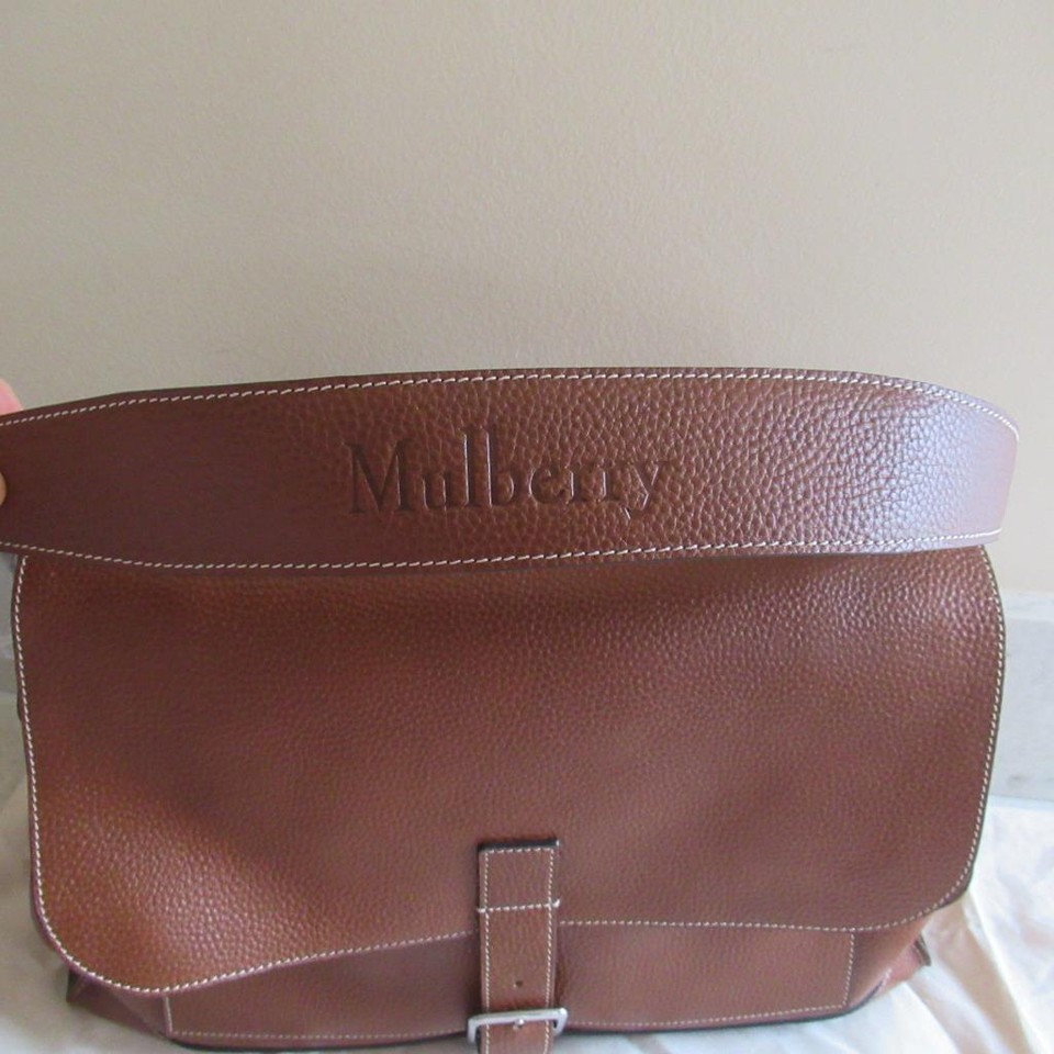 NEW Mulberry Chiltern Satchel Silver Buckle Brown Leather Shoulder ...
