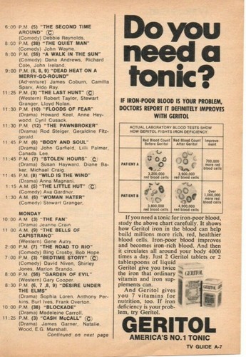 Geritol America's No. 1 Tonic 1970 Picture Print Ad Clipping Page | eBay