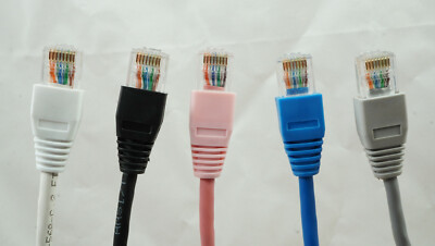 3ft to 50ft Cat 5e Solid Copper, Straight, Crossover, Rollover, Cable ...