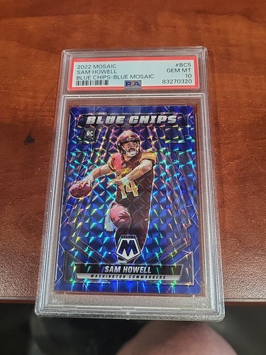 2022 Panini Mosaic Sam Howell Blue Chips Blue Mosaic RC PSA10 | eBay
