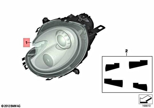 Genuine Mini Cooper One R55 Headlight Right Turn Indicator Yellow ...