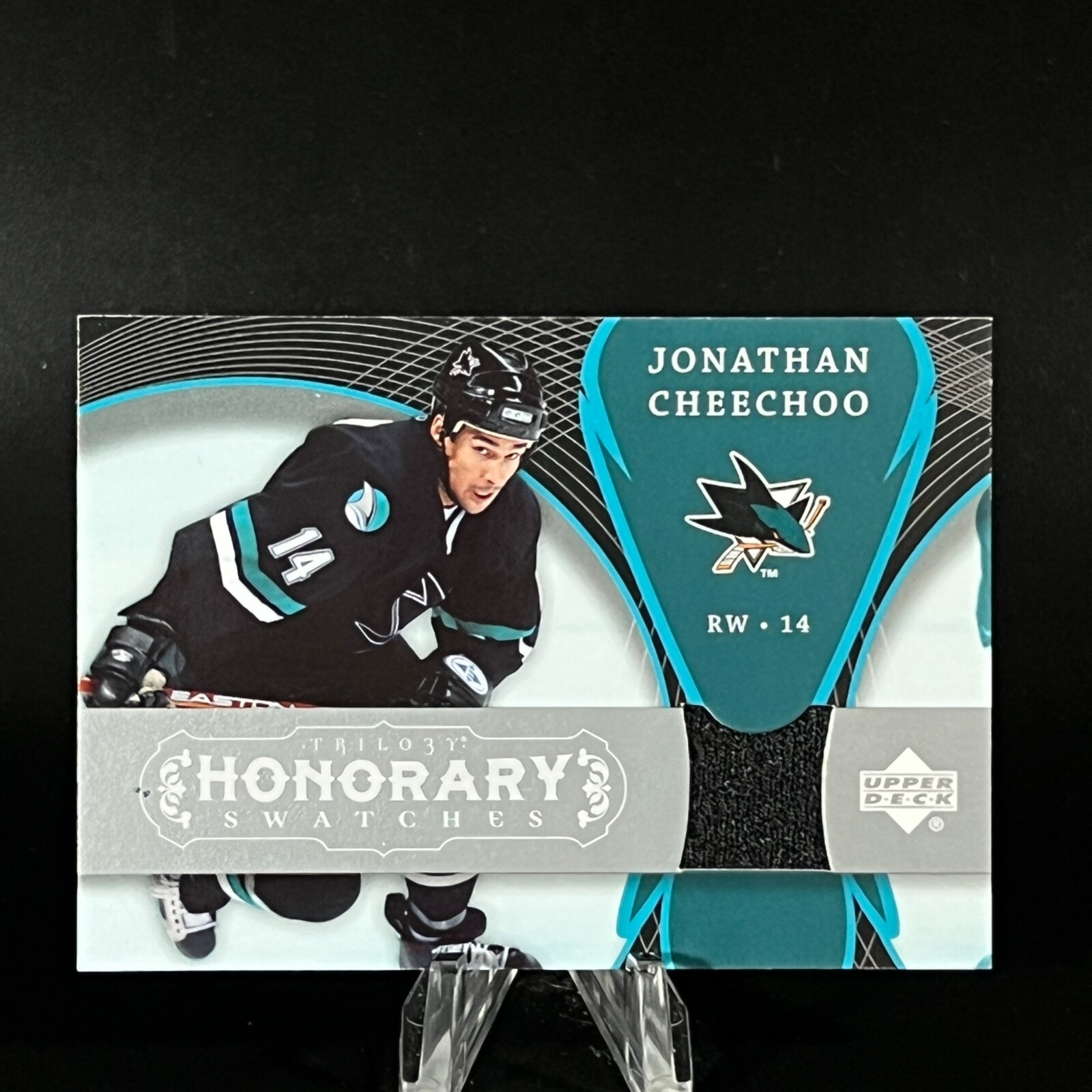 2007-08 Upper Deck Trilogy - Honorary Swatches #HS-CH Jonathan Cheechoo ...