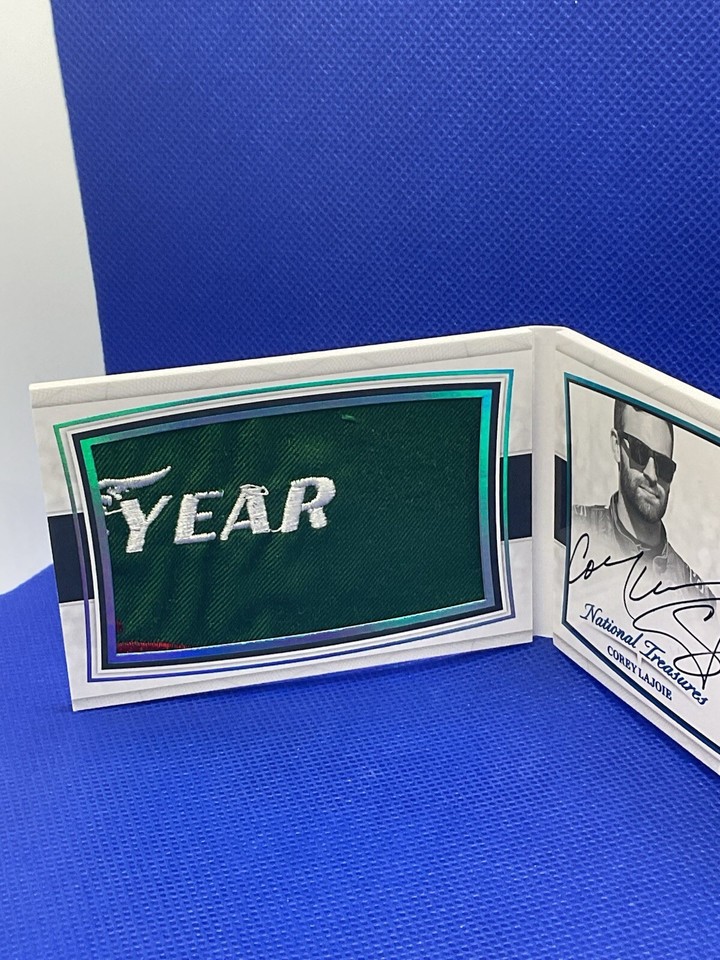 2017 National Treasures Racing COREY LAJOIE Goodyear Booklet Auto/Suit ...