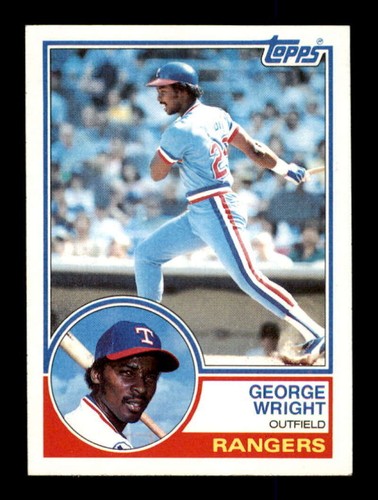 1983 Topps #299 George Wright NM/NM+ RC Rookie Rangers 245059 | eBay