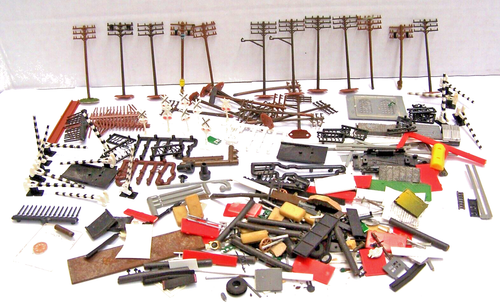 Large Lot of N Scale Train Accessories Poles, Crossing Gates All You ...
