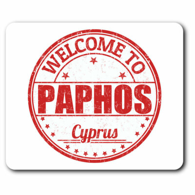 Computer Mouse Mat - Paphos Cyprus Travel Stamp Office Gift #6057 | eBay UK