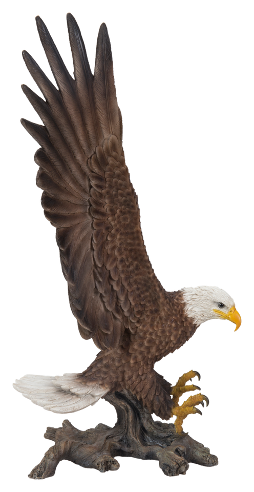 Flying Eagle Figure Garden Statue 2 Sizes Garden Decor Backyard Lawn ...