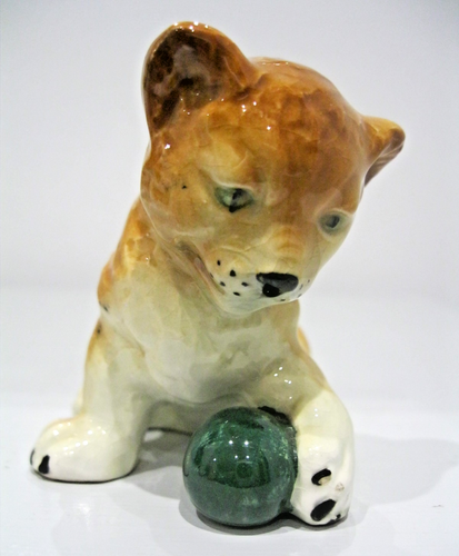 Vintage Goebel Lion Club Playing With Ball Figure Goebel Mark & CW 38/0 ...