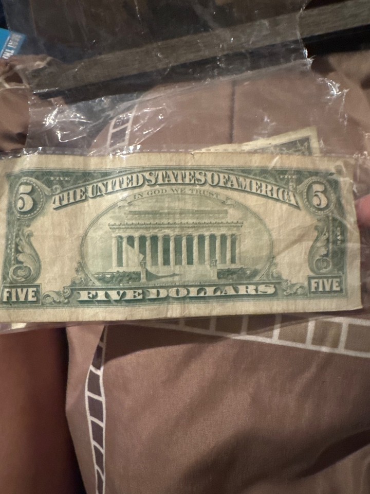 red note 5 dollar bill | eBay