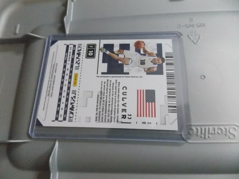 2020 Contenders Draft Picks JJ Culver Game Ticket RC Auto Autograph | eBay