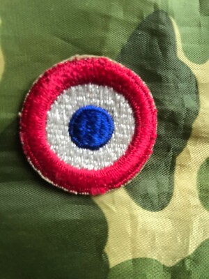 PETITE COCARDE DE CALOT TISSU BRODE DES TROUPES FRANCAISE DE LIBERATION ...